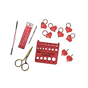 Addi Click by Woolly Hugs Interchangeable Circular System with Exclusive Red Cords (European Version) with Red Gauge