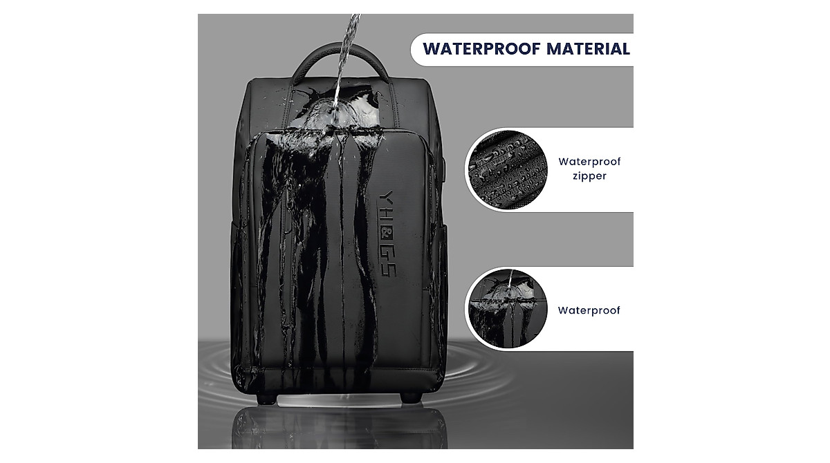 GOTECH Waterproof Rolling Backpack for Laptop & Travel