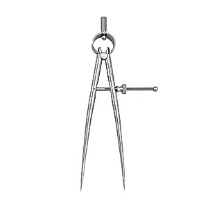 Starrett Toolmakers Spring-Type Caliper and Divider with Bow Spring and Hardened Fulcrum Stud - 6" Size and Capacity, Spring Joint Type - 277-6