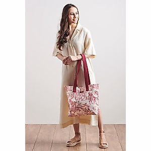 Maison d' Hermine Tote Bag 100% Cotton Canvas Reusable Shoulder Grocery Bag for Work Beach Travel Shopping Lunch Perfect for Gifts Men Women, The Miller - Red