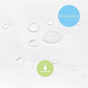 MEUNEAR Farmhouse Christmas Shower Curtain Set Snowman and Pine Tree with Red Xmas Ball Cardinals on Barn Door Shower Curtain for Bathroom, Winter Snowflake Shower Curtain with Hooks, 72L X 72W inches