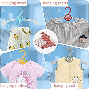 40 Pack Baby Hangers,Adjustable Plastic Children Coat Hanger,Non-Slip and Extendable Laundry Infant Hangers,Baby Nursery Closet Hangers,Baby Clothes Hangers for Girl Boy Toddler Children Hangers