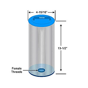 Clarathon 2-Pack Blue Media Hot Tub Spa Filter Replacement for Unicel 4CH-949RA Pleatco PWW50L-M Filbur FC-0172M FC0172M Waterway 817-4050