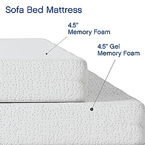 Vibe Memory Foam Sofa Bed Mattress | Replacement Mattress for Full Size Sleeper Sofa and Couch Beds