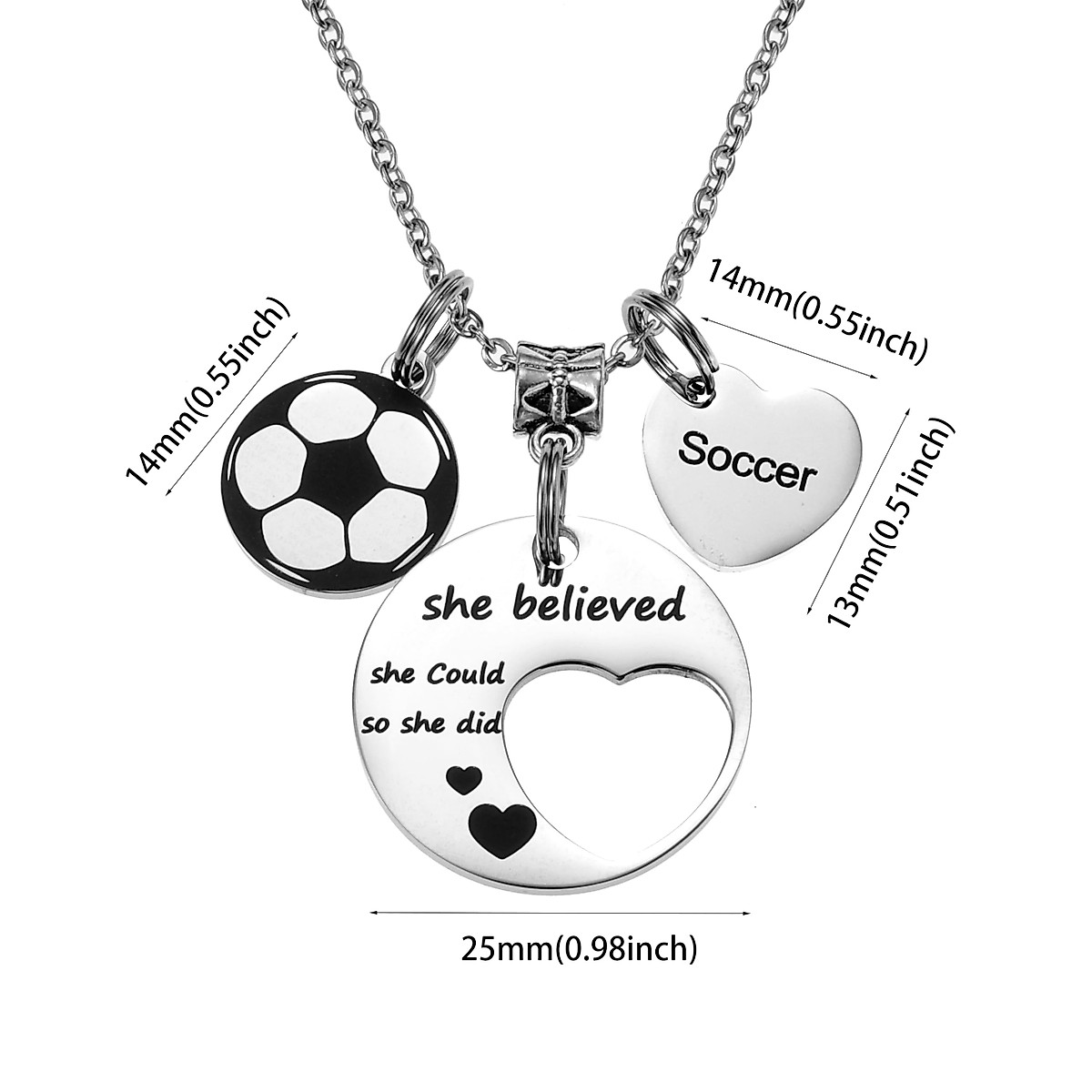 FYXYZ Soccer Necklace Soccer gifts for Women Sports Fan Jewelry Gift for Soccer Player