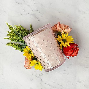 Simpatico No. 36 Beach Plum Hobnail Candle, Springtime Fruity Vanilla Blossom Scent, Pressed Hobnail Glass Jar, 100-Hour Burn Time, Scented Candles for Home, 16 oz