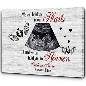 INSPIAMZUE Memorial gifts for loss of baby, infant loss gifts, angel baby memorial gift, infant loss gifts for mom, sympathy canvas for loss of baby - VTQ404 (16x12 inch)