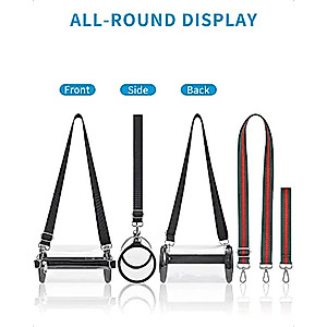 Clear Crossbody Bag Stadium Approved Clear Purse with 2 Shoulder Straps, Clear Round Handbag for Women Clear Concert Bag for Sport Event