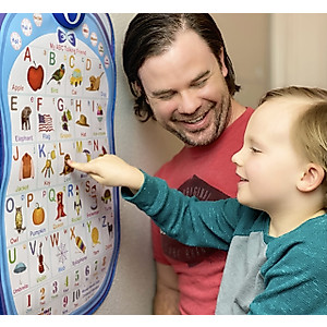 My ABC Talking Friend Interactive Alphabet Toy Talking Poster Wall Chart, Educational Toy for Learning Toddlers, Age 2+ Year Old, Kindergarten, Preschool Boys and Girls [BLUE COLOR ONLY]