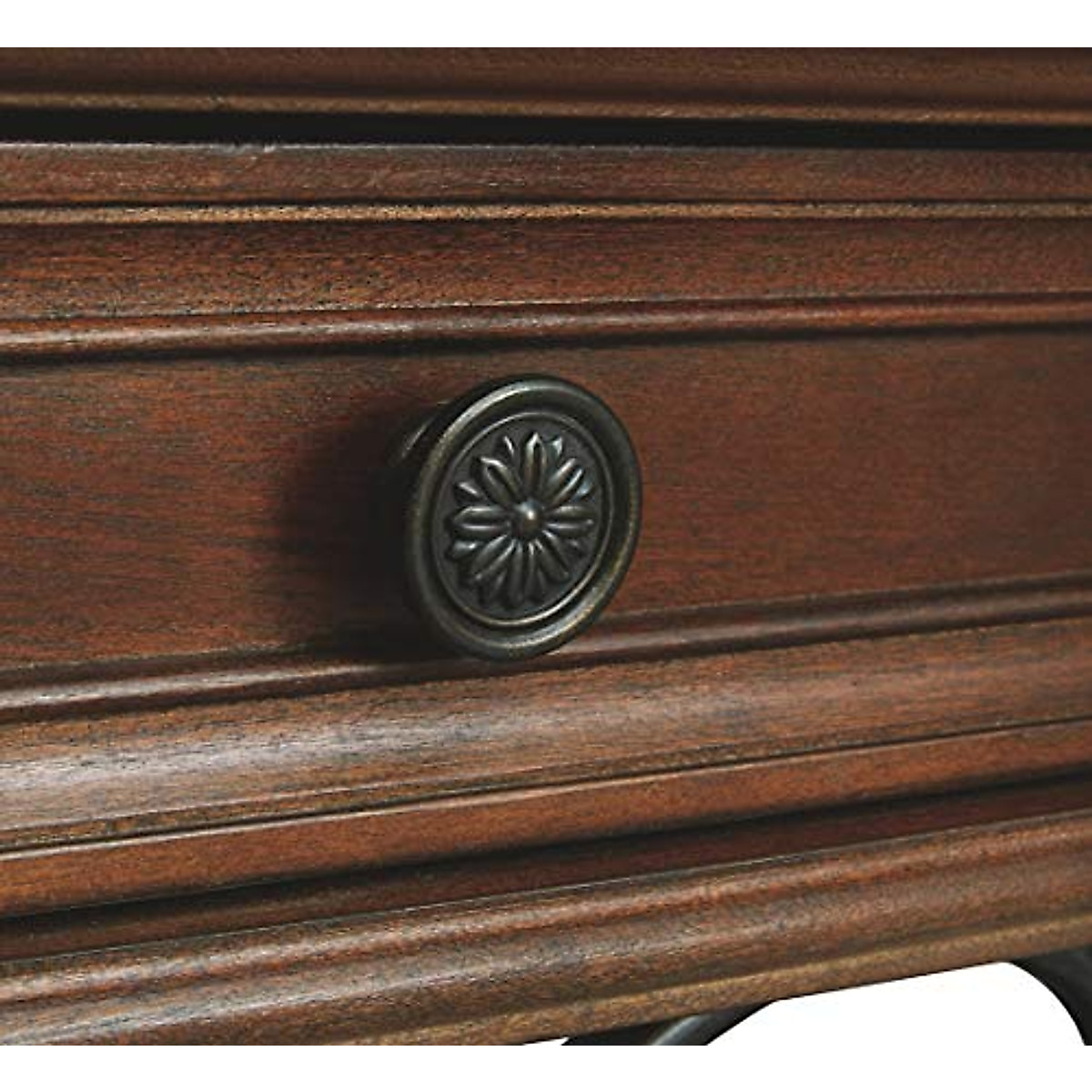 Signature Design by Ashley Alymere Traditional Lift Top Coffee Table, Hand-Finished with 2 Storage Drawers and Fixed Floor Shelf, Dark Brown