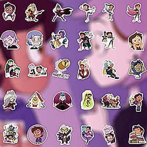 100 PCS Stickers for The owl House/Teens,Cute Aesthetic Stickers for Water Bottles,Vinyl Waterproof Stickers for Laptop,Bumper,Skateboard,Cartoon Sticker Gifts