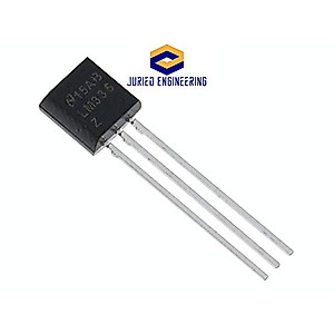 Juried Engineering LM335Z/NOPB LM335Z LM335 ±2°C Analog Output Temperature Sensor with 10mV/K Gain in Hermetic Package TO-92 (Pack of 5)