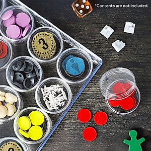 The Beadsmith Personality Case - Clear Storage Organizer Box, 9.5 x 6.4 inches - Includes 24 Small Containers with lids – 1.5 x 0.8 inches, Bead Holder