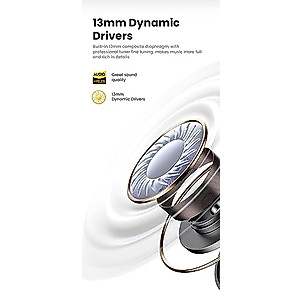 FK Trading Wireless Earbuds Bluetooth 5.3 Earphones for iPhone 13 Mini in Ear Headphones True Stereo Sports Waterproof/Sweatproof Headsets with Microphone - Black