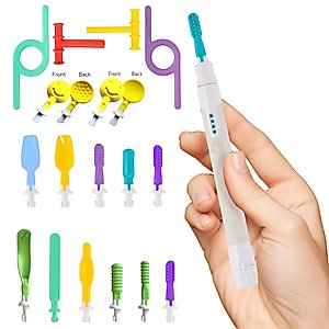 TalkTools Sensi Kit & 14 Tips - Sensory Therapy Tool for Speech and Feeding, Autism Sensory Products, ADHD Tools, Speech Therapy Gifts for Autism Children (White)