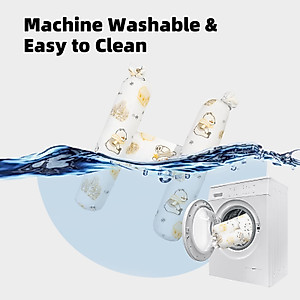 Reidio 1 Pair Multipurpose Pillow Adjustable Candy Shaped Throw Pillow Neck Support Pillow Back Cushion Body Pillow with Removable Soft Cotton Pillowcase ​Machine Washable (Panda)