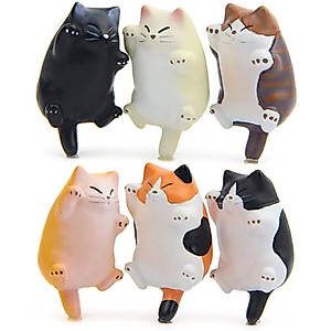 CHICHIC 6 Pack Fun Cat Refrigerator Magnets Office Magnet, Kitchen Decor Fridge Cat Ornament, Perfect for Whiteboard, Refrigerator, Map, Notes, Calendar, Gift for Lady Cats Lovers Novelty Butt