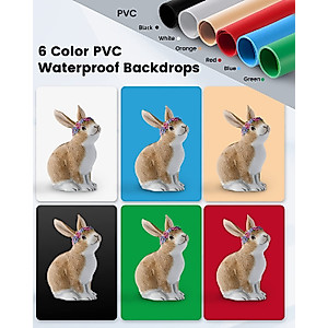 Fasonic 24"x24" Photo Studio Light Box for Photography, Foldable Bi-Color Dimmable Shooting Tent Kit with 240 LED Lights, 3000-6500K Lighting Booth, 6 Color Backdrops