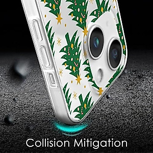 Niapessel Compatible with iPhone 15 Pro Max Case Merry Christmas Tree Print Shockproof Protective Phone Cases Slim Thin Cover TPU for Women Men Boys Girls