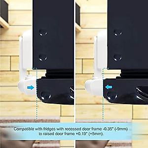CLYMENE Refrigerator Fridge Freezer Door Lock for Kids, Child Proof Refrigerator Latch Lock to Keep Door Closed, No Tools Required and Easy Installation (White)