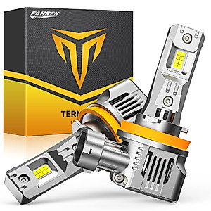 FAHREN H11 LED bulbs,28000LM 800% Brightness H8 H9 LED Bulbs,6500K Cool White LED Light bulbs,1:1 Mini Size Plug and Play, IP68 Waterproof, Quick Installation Pack of 2