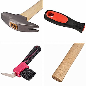 lukar 8PCS Horse Hoof Trimmers Farrier Tools Kit, Includes Horse Hoof Nipper, Horseshoe Cutting Pliers, Hoof Nail Clincher, Hoof Hammer, Hoof Knife, Rasp File, Horseshoe Brush