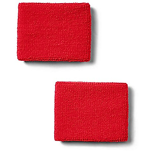 Under Armour Men's 3-inch Performance Wristband 2-Pack , Red (600)/White, One Size Fits All