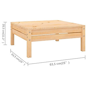 vidaXL 5-Piece Patio Lounge Set in Solid Pinewood- Rustic Pallet-Design Outdoor Furniture with Corner Sofa, Middle Sofas, Footstools/Tables- Easy Assembly- Lounge Set for Patio/Garden/Living Room