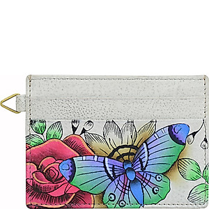 Anna by Anuschka Women's Hand Painted Genuine Leather Credit Card Case - Floral Paradise