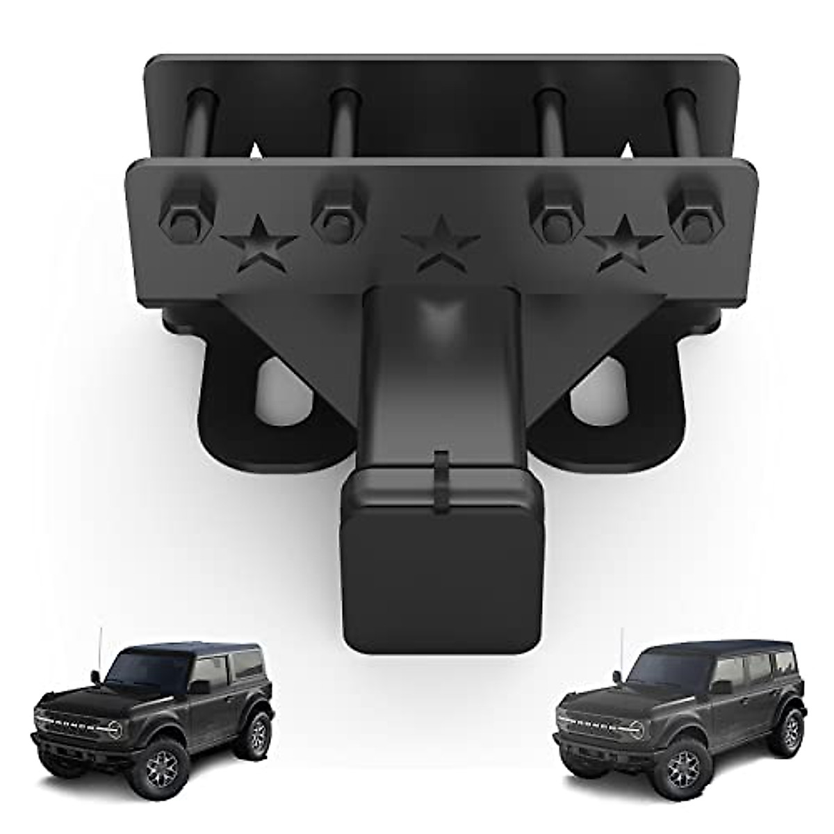 Sulythw Tow Trailer Hitch Receiver for Ford Bronco, Heavy Duty Class 3 2-Inch Receiver 2-Door 4-Door 2021 2022 with Trailer Hitch Receiver Cover(NOT for Bronco Sport)