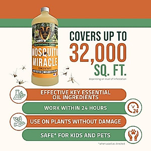 PetraMax Mosquito Miracle - Mosquito Spray for Yard, Mosquito Killer - Mosquito Fogger Liquid, Pet and Kid Safe Mosquito Yard Spray, Tested Formula - Mosquito Fogger Outdoor Spray, 32Oz