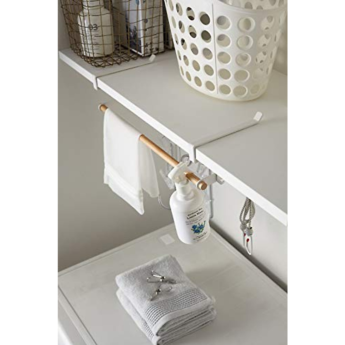 Yamazaki Home Tosca Under-Shelf Hanger Holder closet storage and organization systems, One Size, White