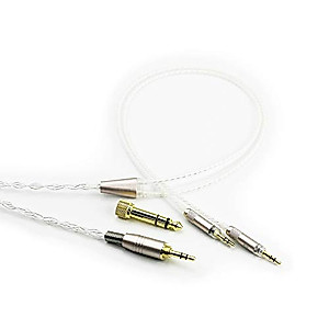 NewFantasia Replacement Audio Upgrade Cable Compatible with Audio-Technica ATH-R70x Professional Headphone with 3.5mm 1/8" Male and 6.3mm 1/4" Adapter