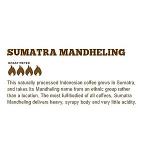 Stone Street Gourmet Coffee Indonesian Sumatra Mandheling, Single Origin, Dark Roast, 1 LB, Whole Bean