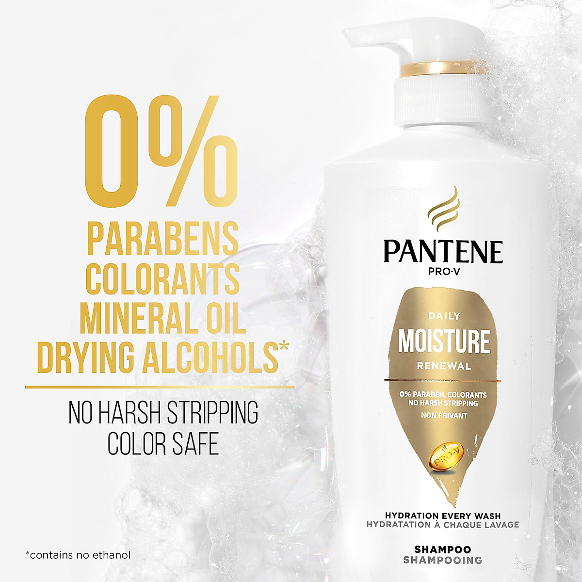 Pantene Pro-V Daily Moisture Renewal Shampoo 17.6 fl oz Pump Bottle