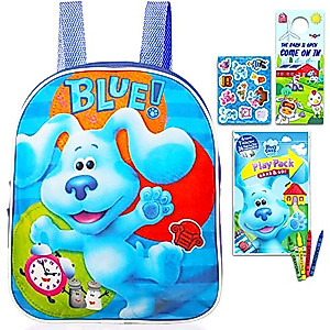 Fast Forward Blues Clues Mini Backpack Set - Bundle with 12'' Blue~'s Clues Backpack for Toddlers, Mini Coloring Book, Stickers, More | Blues Clues Mini Backpack for Boys, Girls