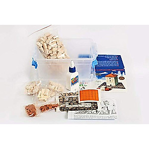 Wise Elk Toy Storage construction set, real plaster bricks, gypsum reusable building kit, 370 pcs, educational gift