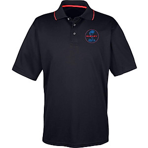 Ford Mustang Shelby Blue and Red Two Tone Polo, Black 5XL