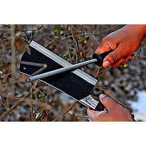 ALZAFASH Cleaver Knife with Sharpening Steel