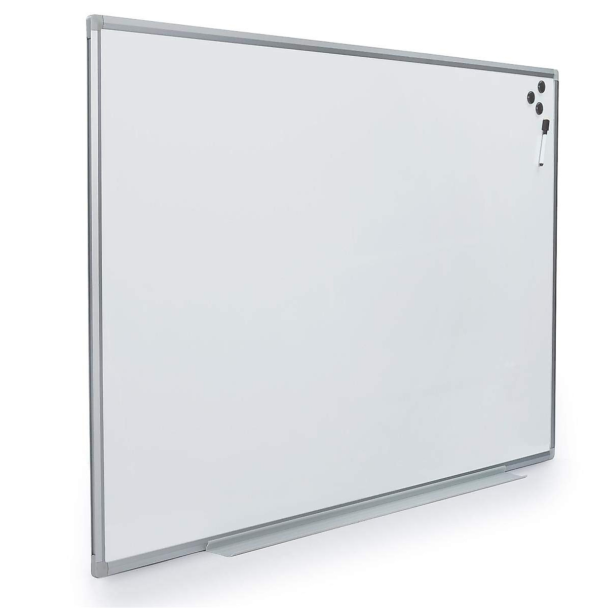 Displays2go 60 x 36 Inch Magnetic Dry Erase Board, Wall Mounted – White (WHBWAL6036)