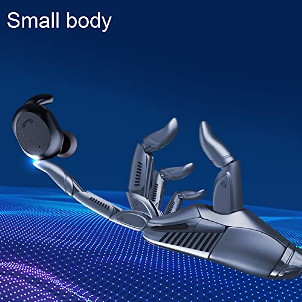 True Wireless Business Bluetooth5.0 Earbuds,Mini in-Ear Noise Canceling Monaural Premium Fidelity Sound Headphones Fast Pair Earphone Sports Headset for Office, White