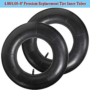 4.80/4.00-8" Premium Replacement Tire Inner Tubes,for Hand Trucks,Dolly,Wheelbarrow,Garden Cart,Lawn Mower,Snowblower, Generator,Trailers and More(2 Pack)