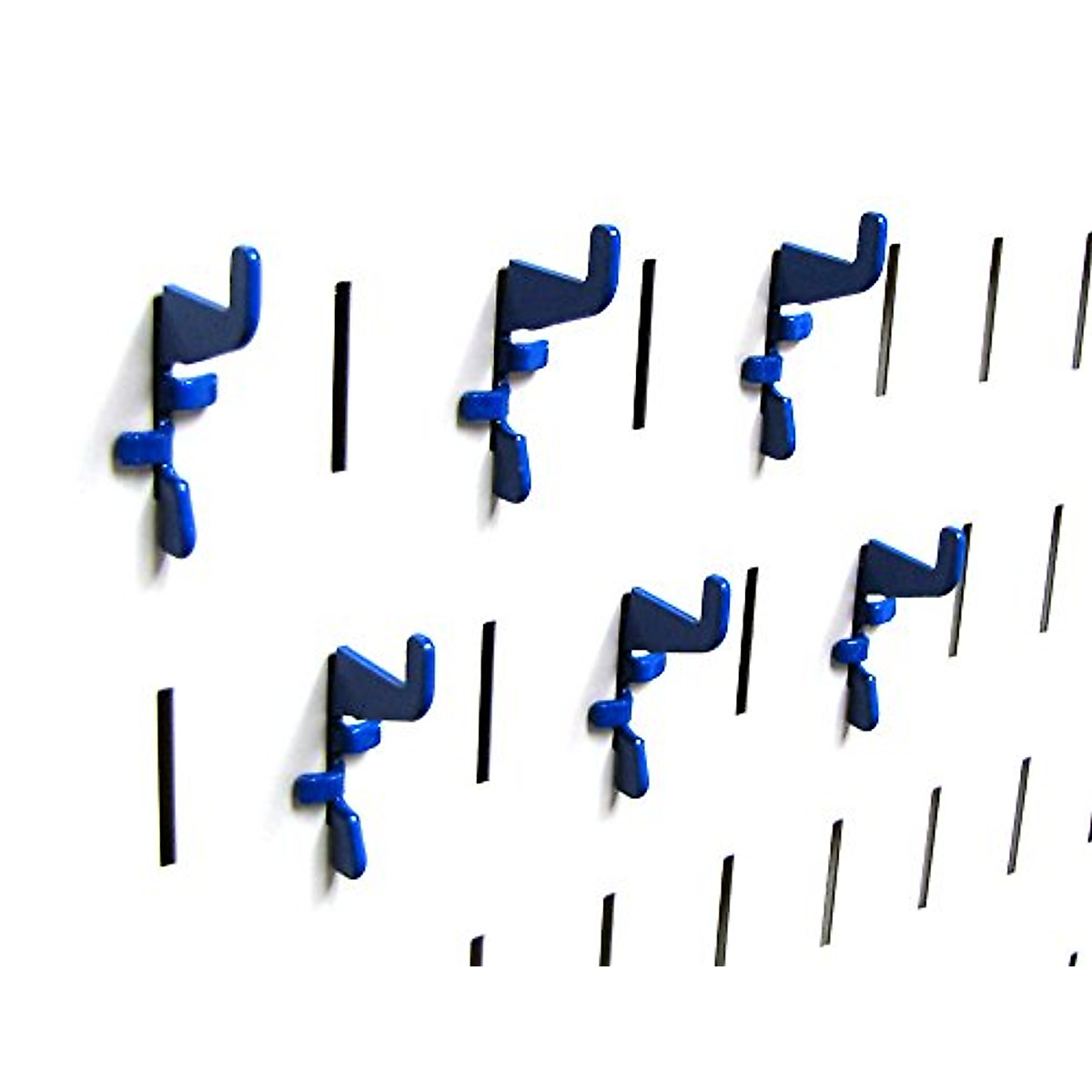 Wall Control Pegboard Standard Slotted Hook Pack - Slotted Metal Pegboard Hooks for Wall Control Pegboard and Slotted Tool Board – Blue