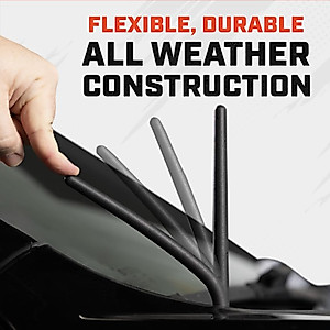 Votex Black Short Rubber 6 3/4" Universal Antenna Kit - Car Wash Proof, Easy Setup, Enhanced Reception with Copper Coil, USA Stainless Steel Threading, Flexible & Durable Fits Cars, Trucks, SUVs