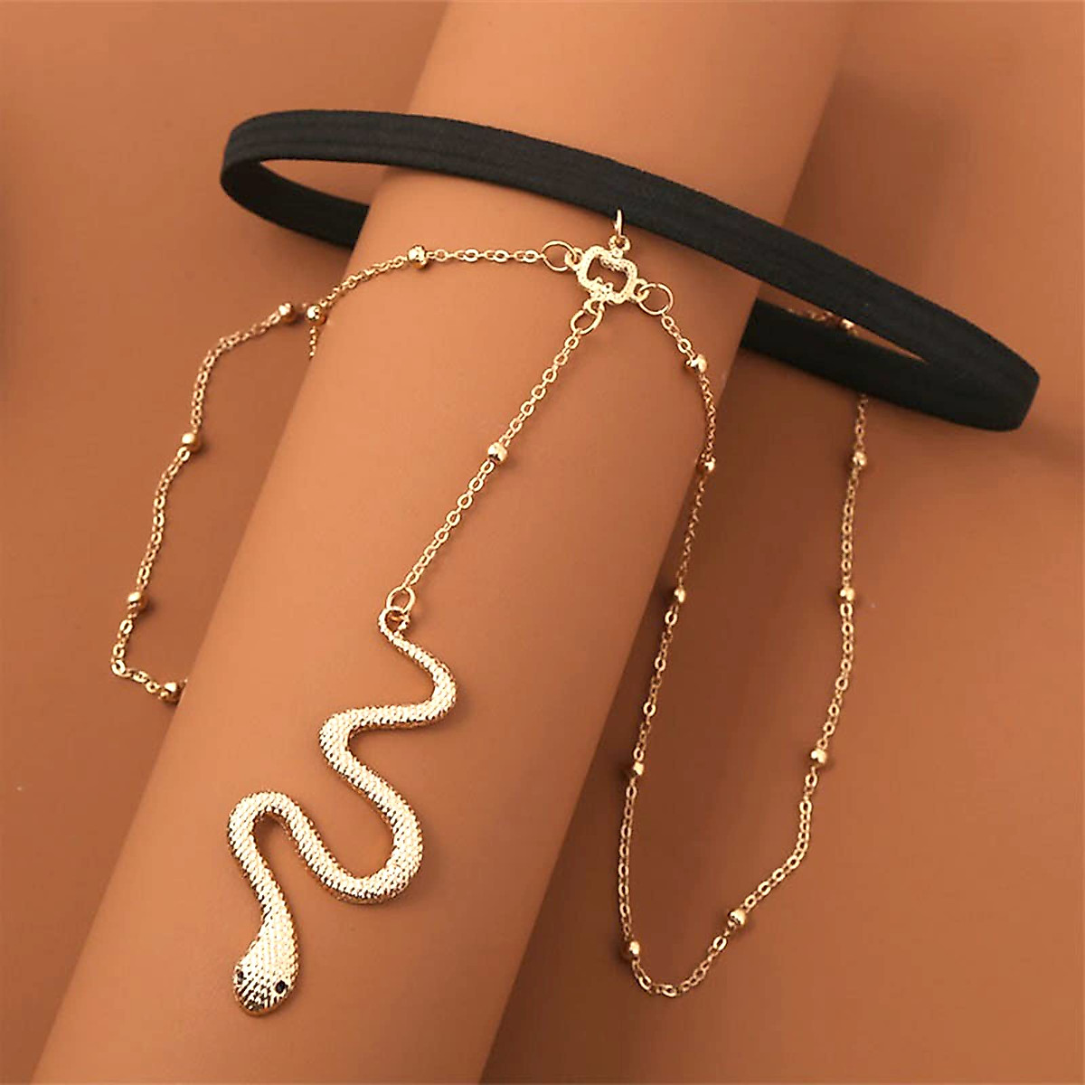 Gold Snake Thigh Chain for Women Snake Pendant Thigh Accessories Beach Boho Style Leg Chain Jewelry Halloween Costume Accessories
