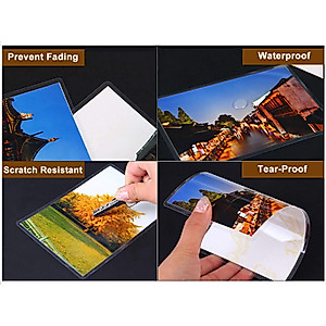 Halcent 4"x6" Thermal Laminating Pouches, 3 mil Thermal Laminator Pouches Sheets for Sealed Photo Card Documents, Glossy Laminate Pouch 100-Pack(4.3" x 6.3")