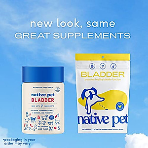 Native Pet Dog UTI Treatment - Cranberry Chews for Dogs and Cat UTI - Bladder Control for Dogs - Dog Urinary Tract Infection Treatment - UTI Medicine for Dogs - Dog Cranberry Supplement - 60 Chews