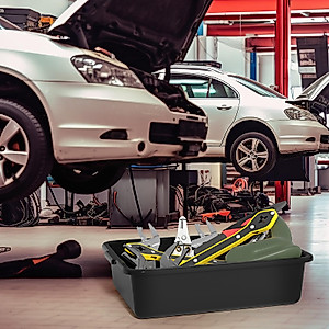 Oymlclivisa 12 Packs 13 L Plastic Commercial Bus Boxes, Plastic Restaurant Dish Tubs, Black