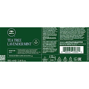 Tea Tree Lavender Mint Moisture Milk, Leave-In Conditioner, For Coarse, Curly + Dry Hair, 3.4 fl. oz.