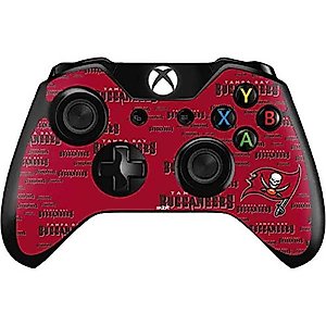 Skinit Decal Gaming Skin compatible with Xbox One Controller - Officially Licensed NFL Tampa Bay Buccaneers Red Blast Design